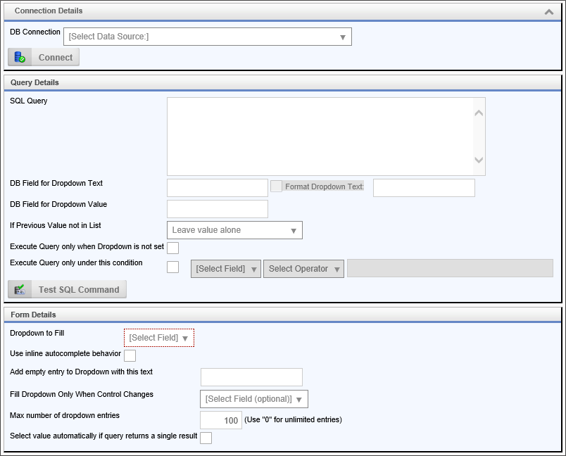 Database Connectors Custom Tasks