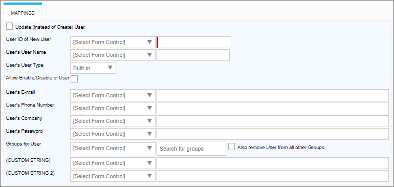 User Custom Tasks
